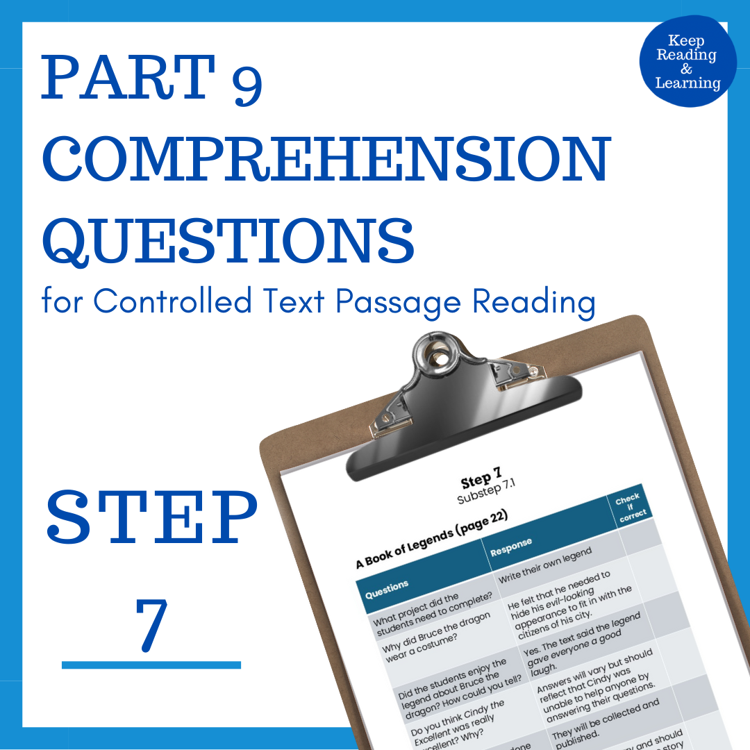 Part 9 Comprehension Questions for WRS Step 7 - Keep Reading & Learning